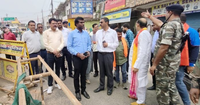Ranchi: DC inspected the route of Ram Navami procession